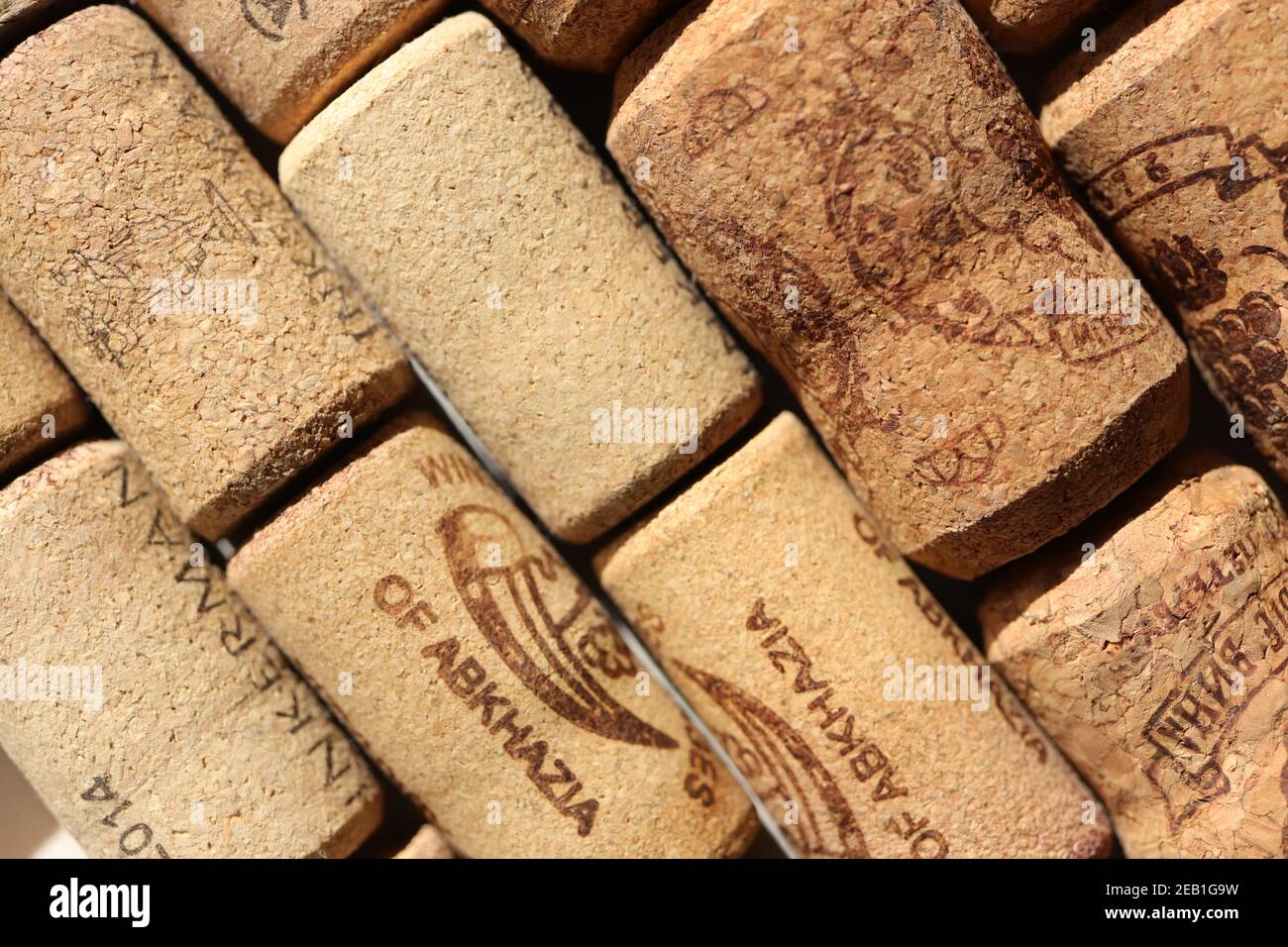 Cork texture bottle bungs background Stock Photo - Alamy