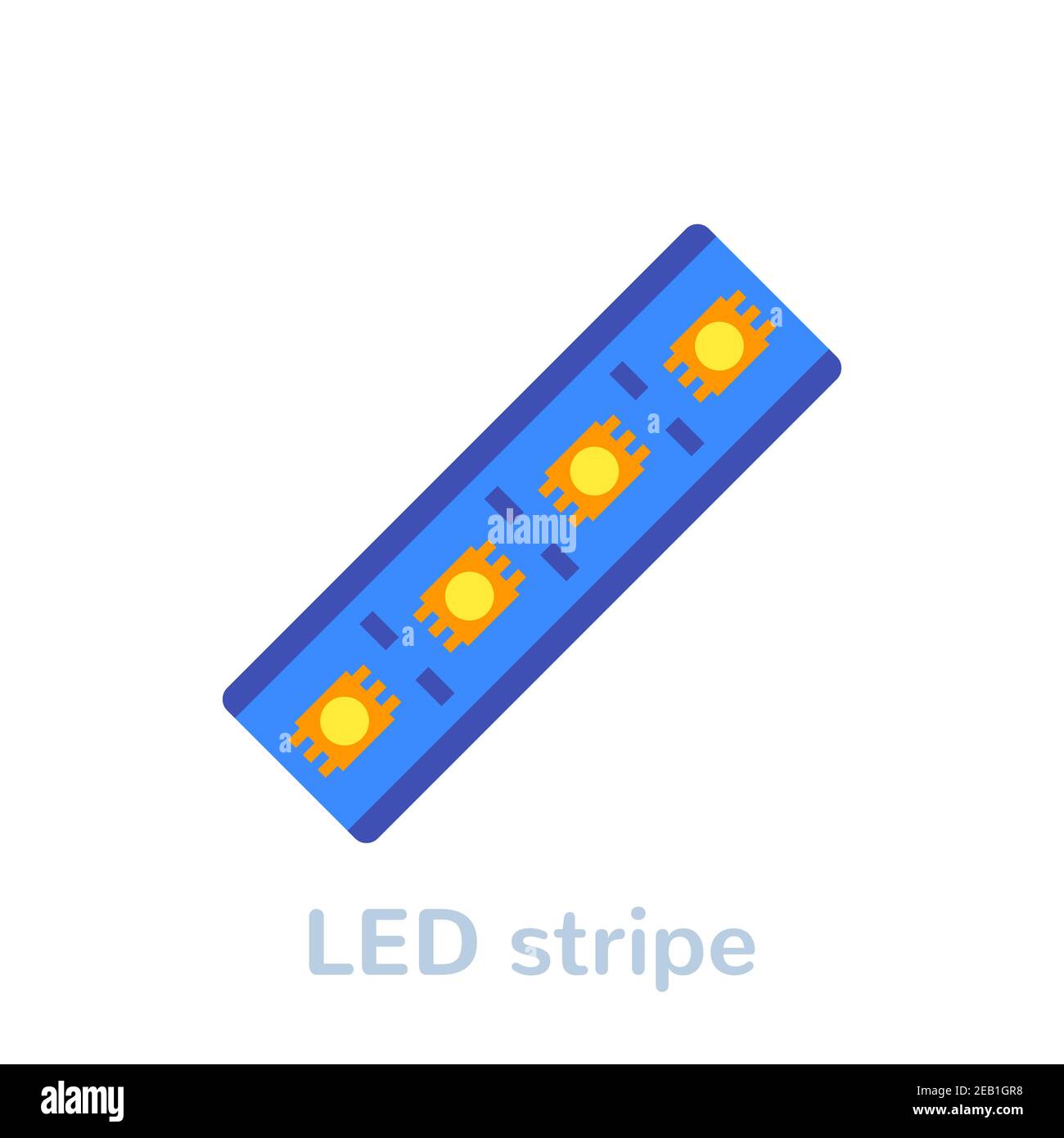 LED stripe icon on white, flat vector Stock Vector Image & Art - Alamy
