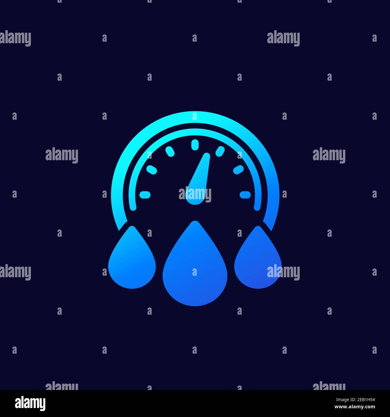 water consumption icon with meter on dark Stock Vector Image & Art - Alamy