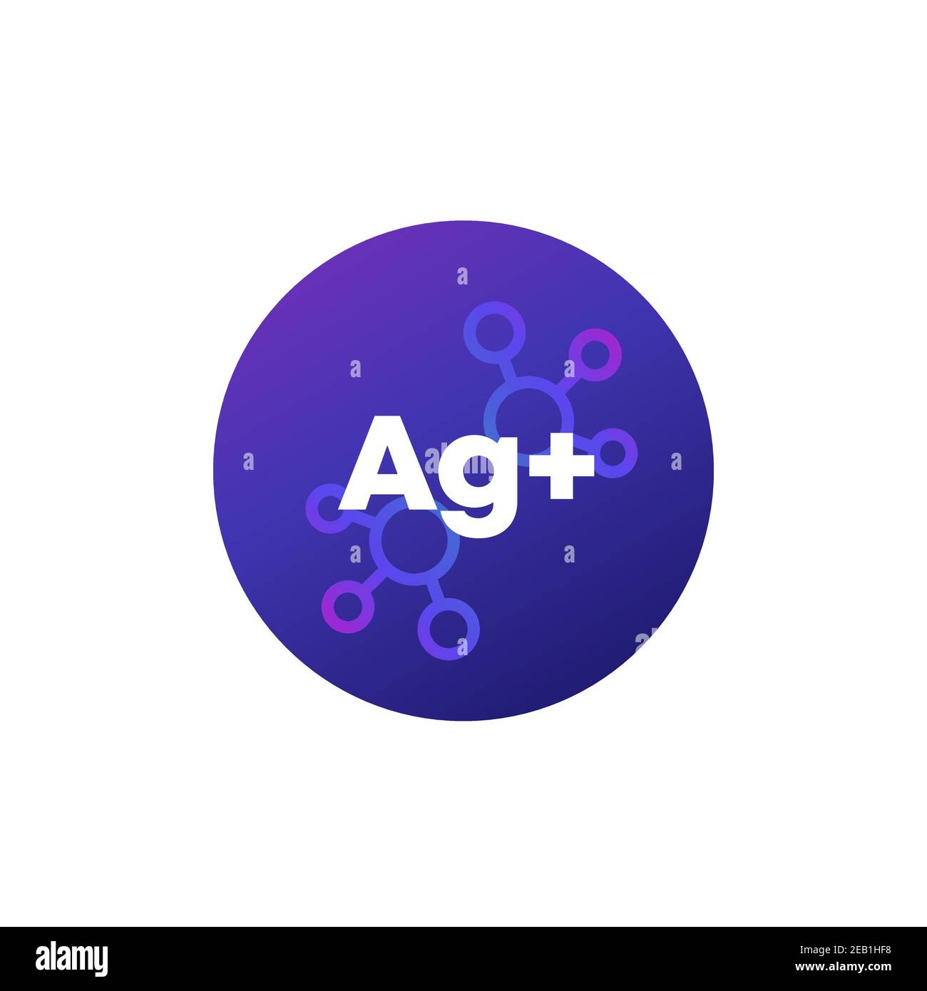 Silver ions vector icon with molecules Stock Vector Image & Art - Alamy