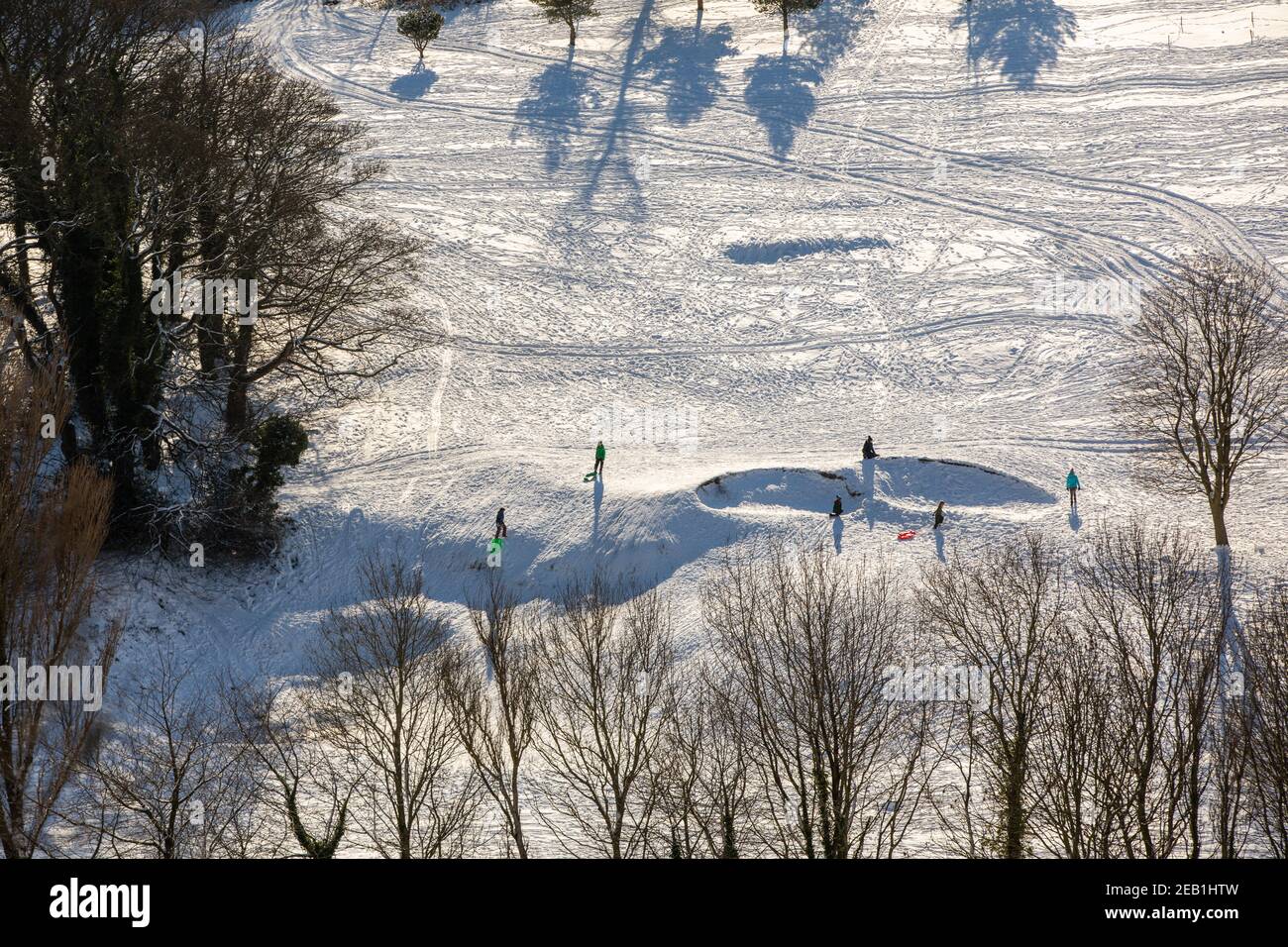Winter scene on golf course hi-res stock photography and images - Alamy