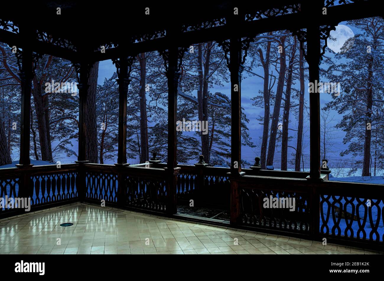 View from balcony at night hi-res stock photography and images - Alamy