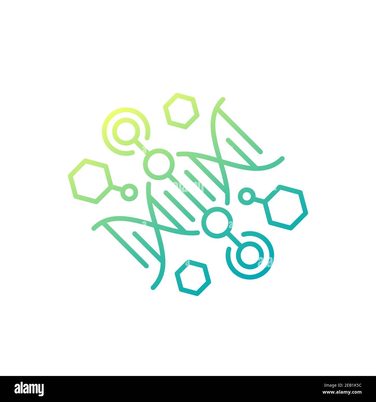 Genetic code engineering line Cut Out Stock Images & Pictures - Alamy