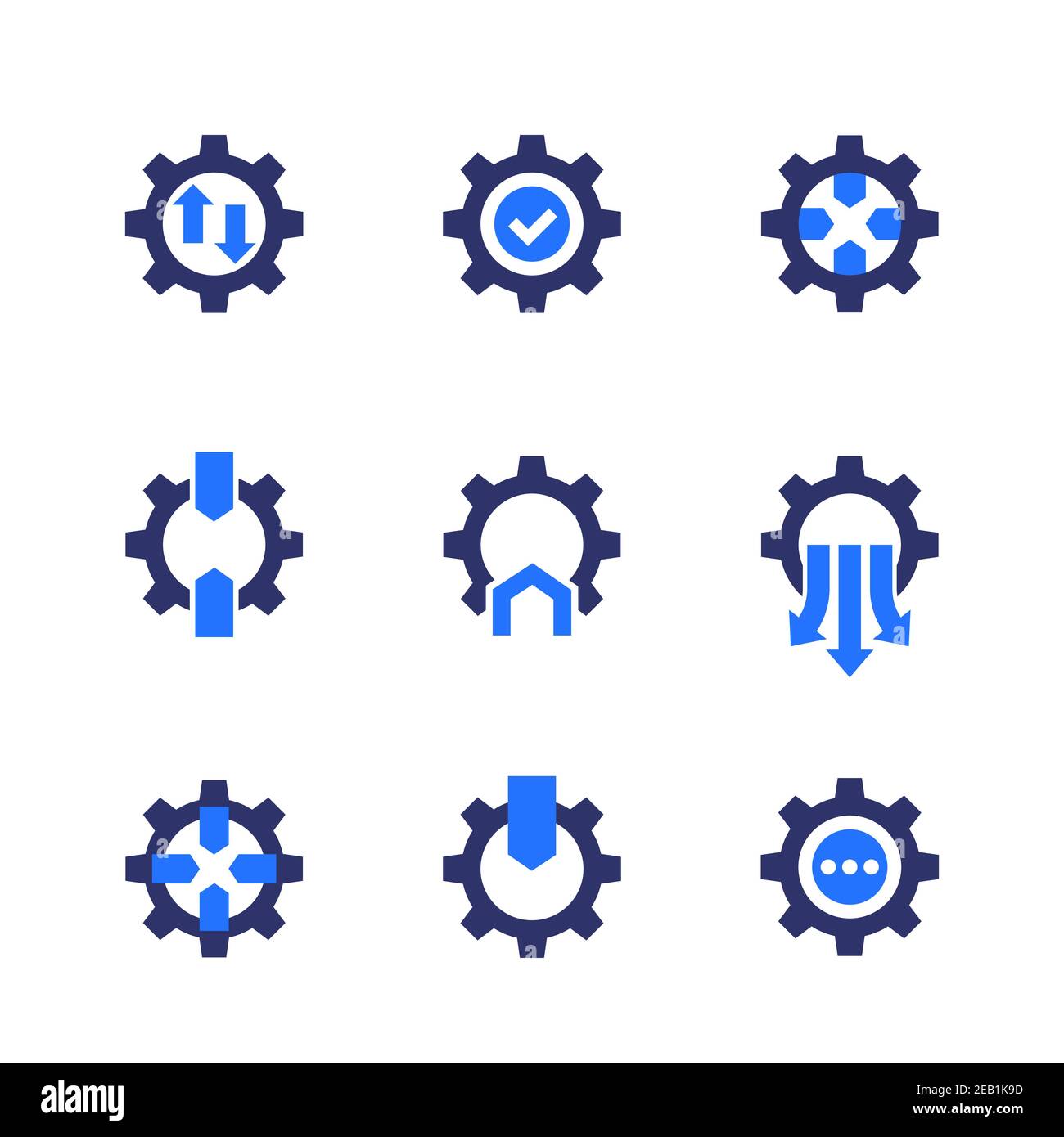 Integration icons with gears, vector Stock Vector Image & Art - Alamy