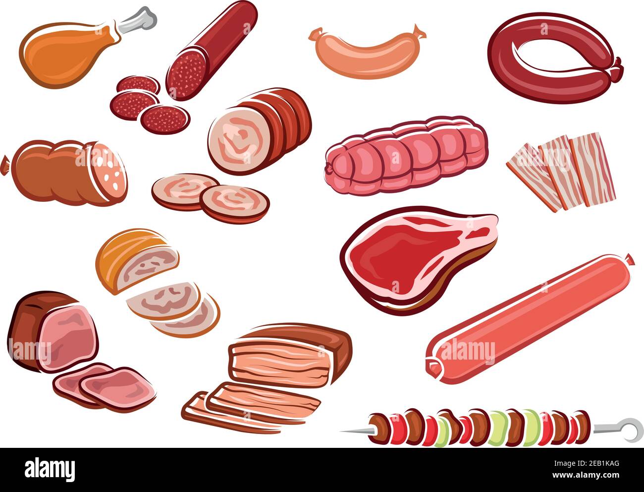 Veal in vegetable Stock Vector Images - Alamy