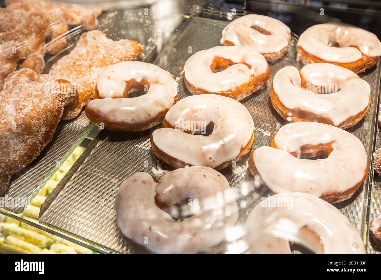 Donuts at a bakery Stock Photo - Alamy
