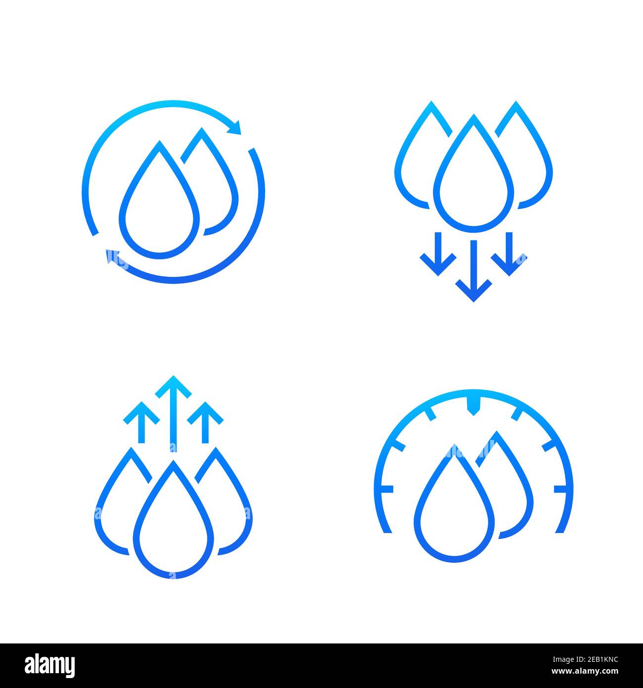 humidity and water icons on white, vector Stock Vector Image & Art - Alamy