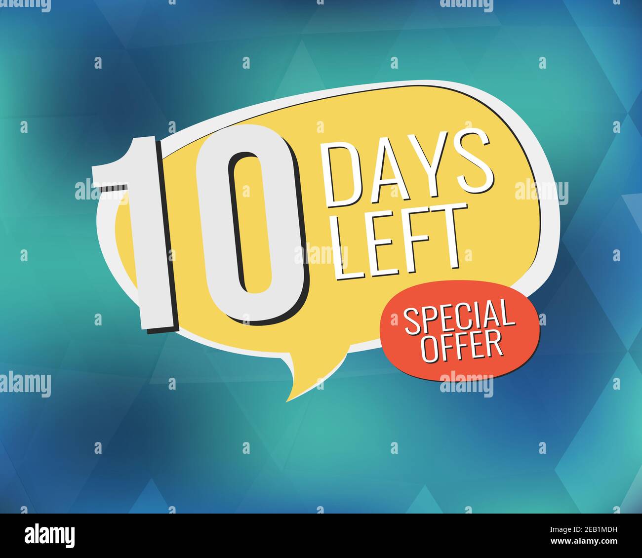 Vector illustration of a sale banner template with text '10 days left ...