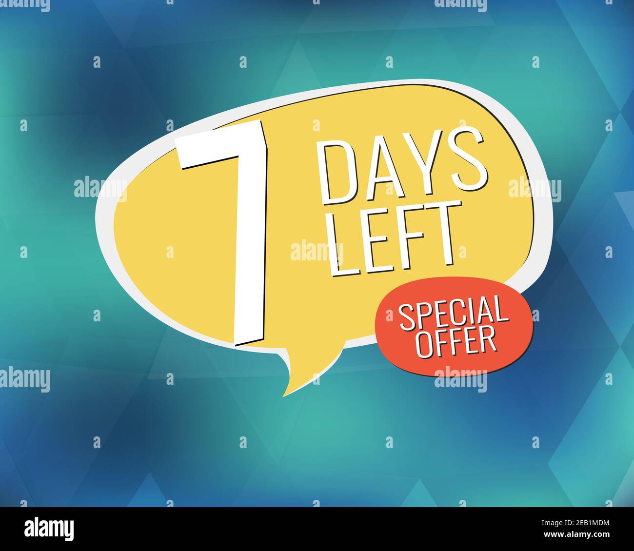 Vector illustration of a sale banner template with text '7days left ...