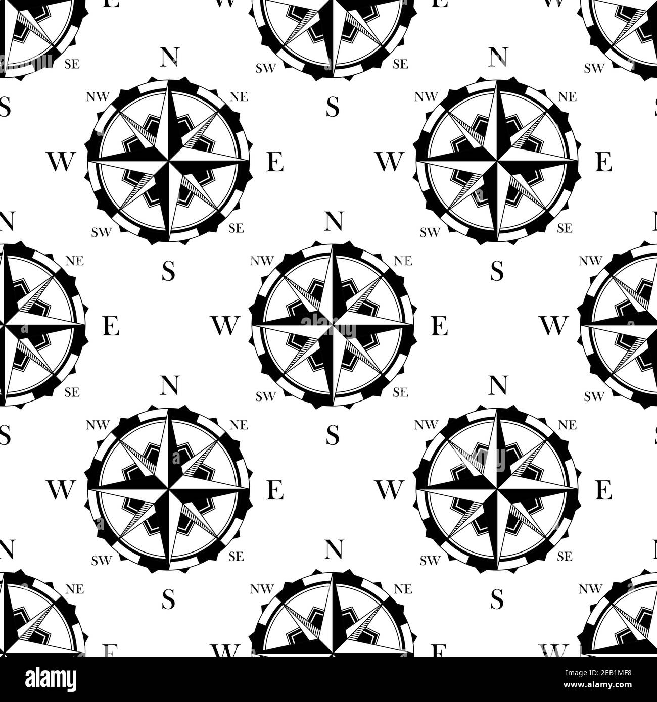 Antique map and compasses Stock Vector Images - Alamy