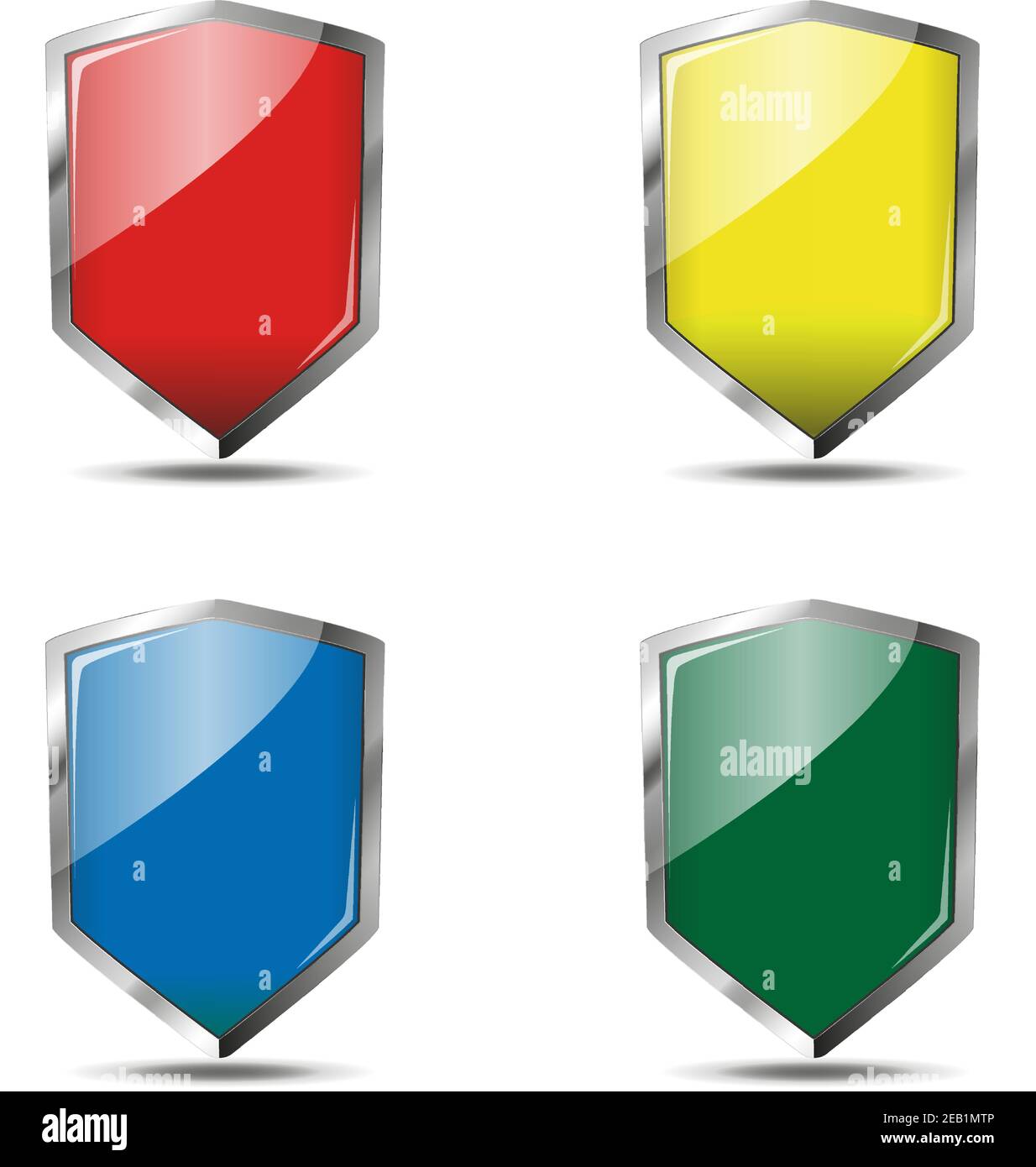 Set of color shield icons vector illustration modern icon logo Stock ...