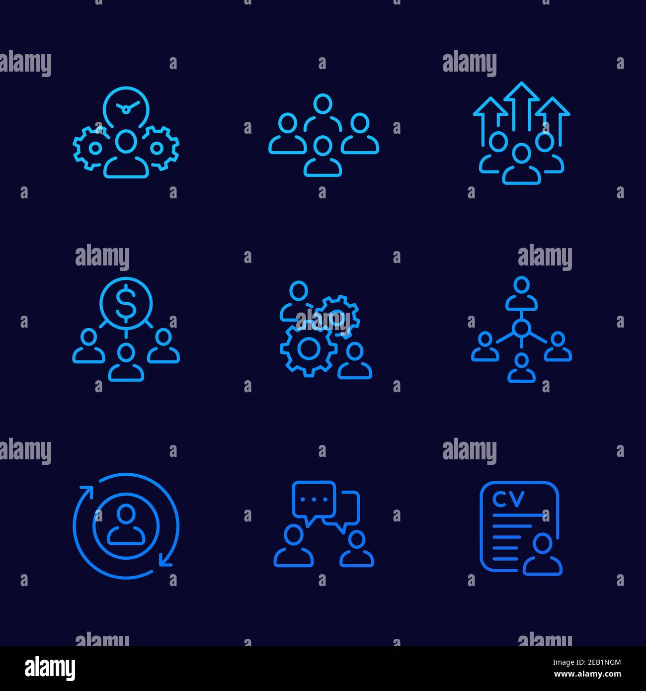 Hr icon set Stock Vector Images - Alamy