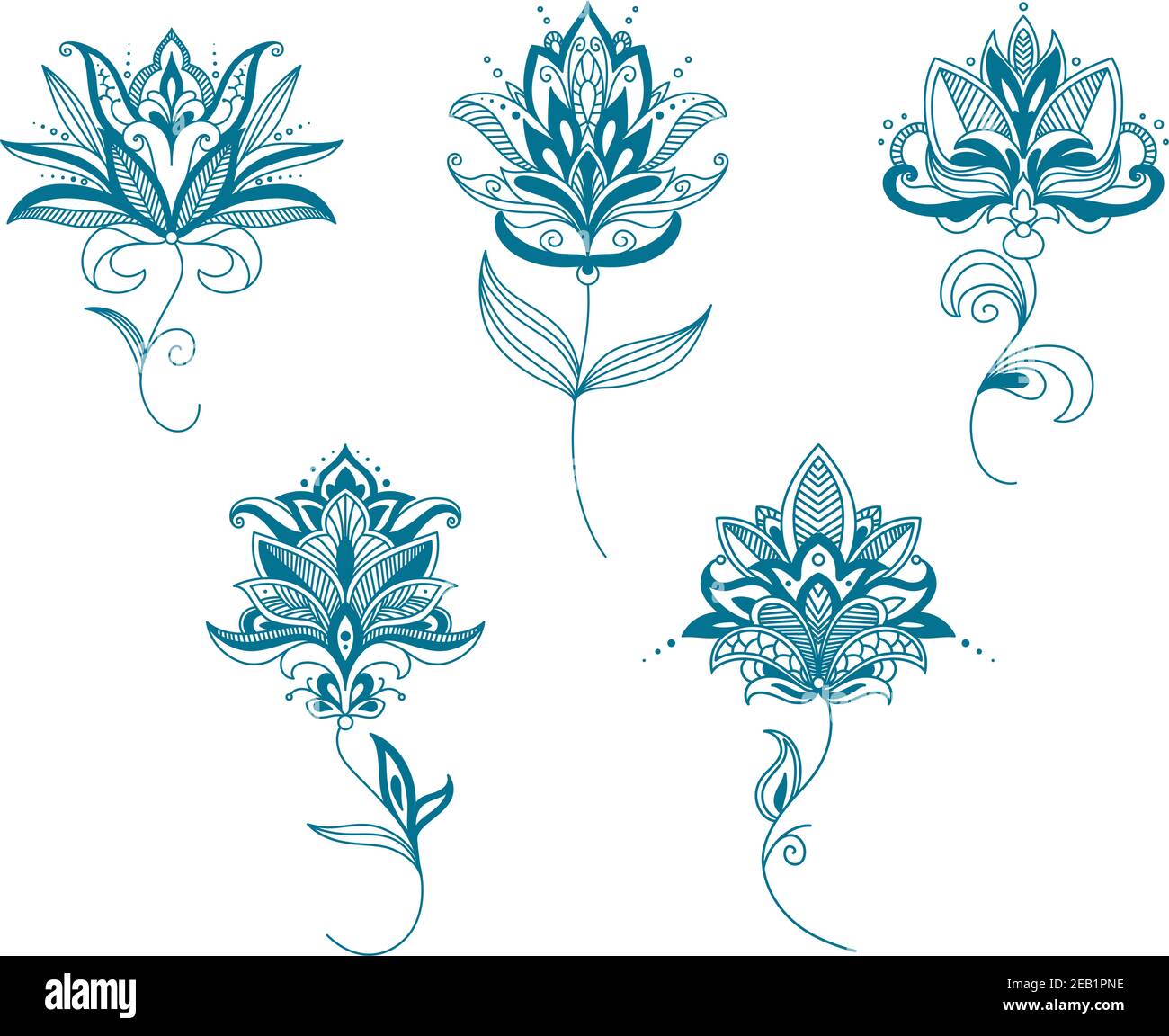 Curved flower stems Stock Vector Images - Alamy