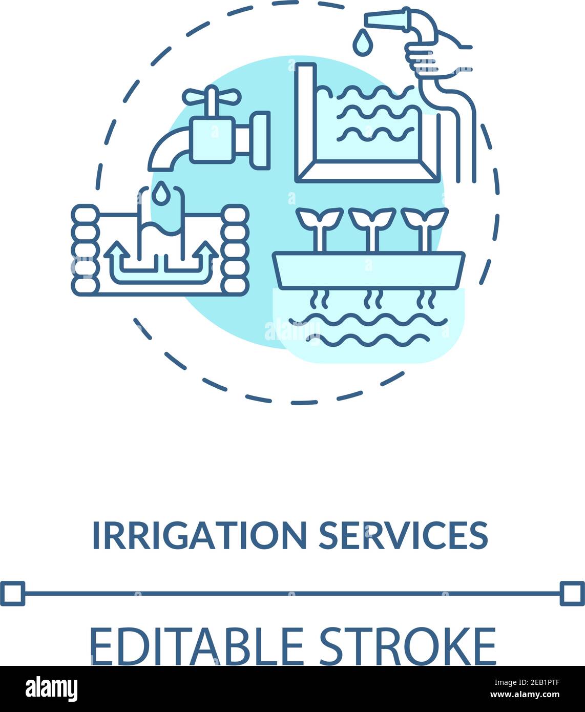 Irrigation services concept icon Stock Vector Image & Art - Alamy