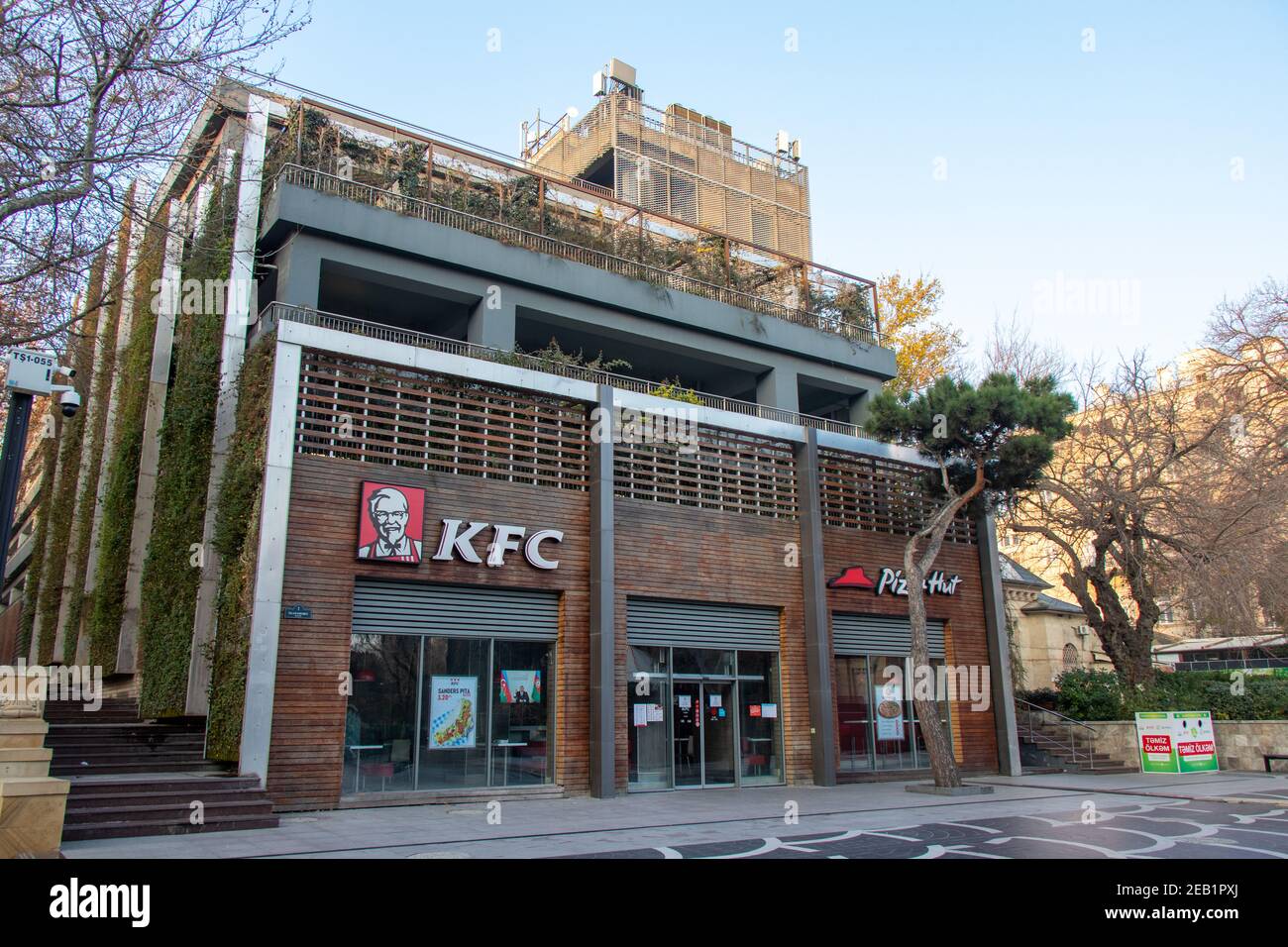 Baku - Azerbaijan: 2 January 2021. KFC fast food restaurant. Kentucky ...