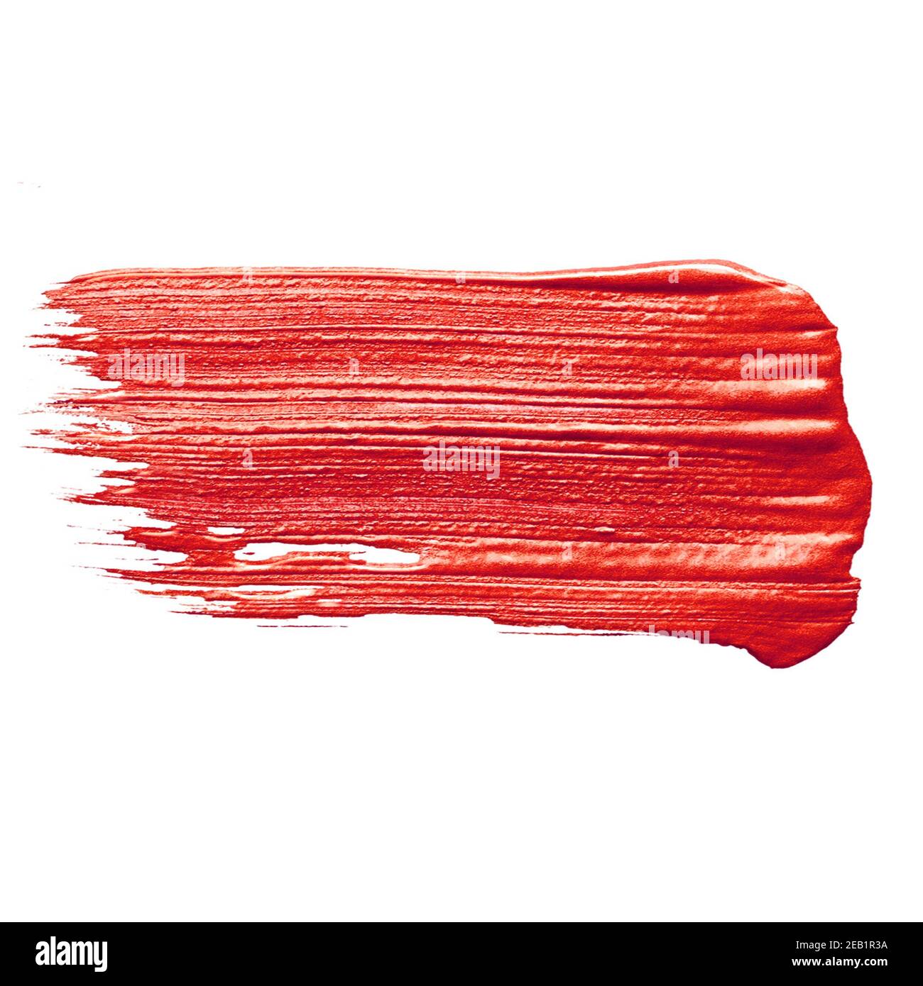 Red paint smears. Beautiful red smear brush isolated on white Stock ...