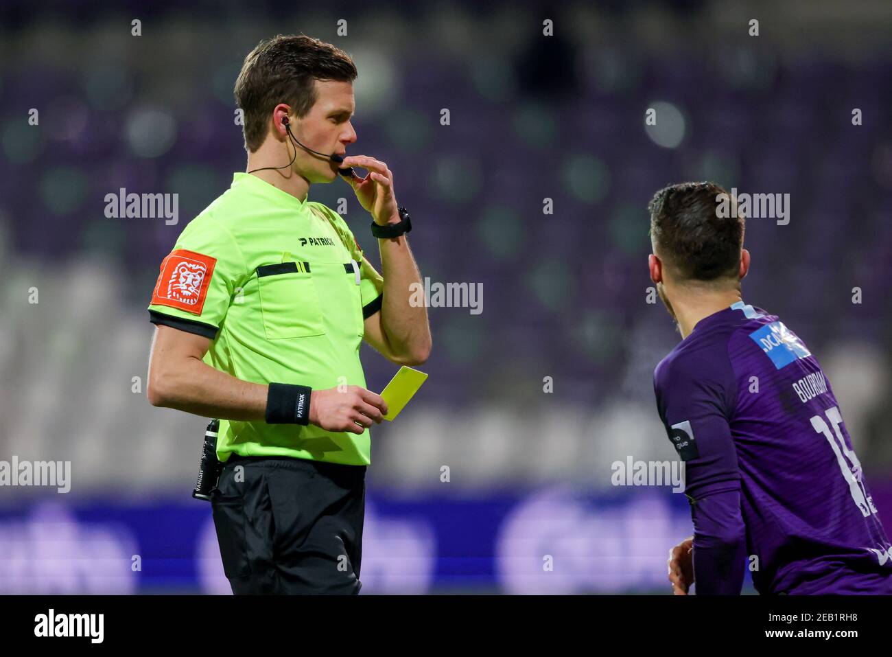 ANTWERPEN, BELGIUM - FEBRUARY 11: referee Kevin van Damme during the ...