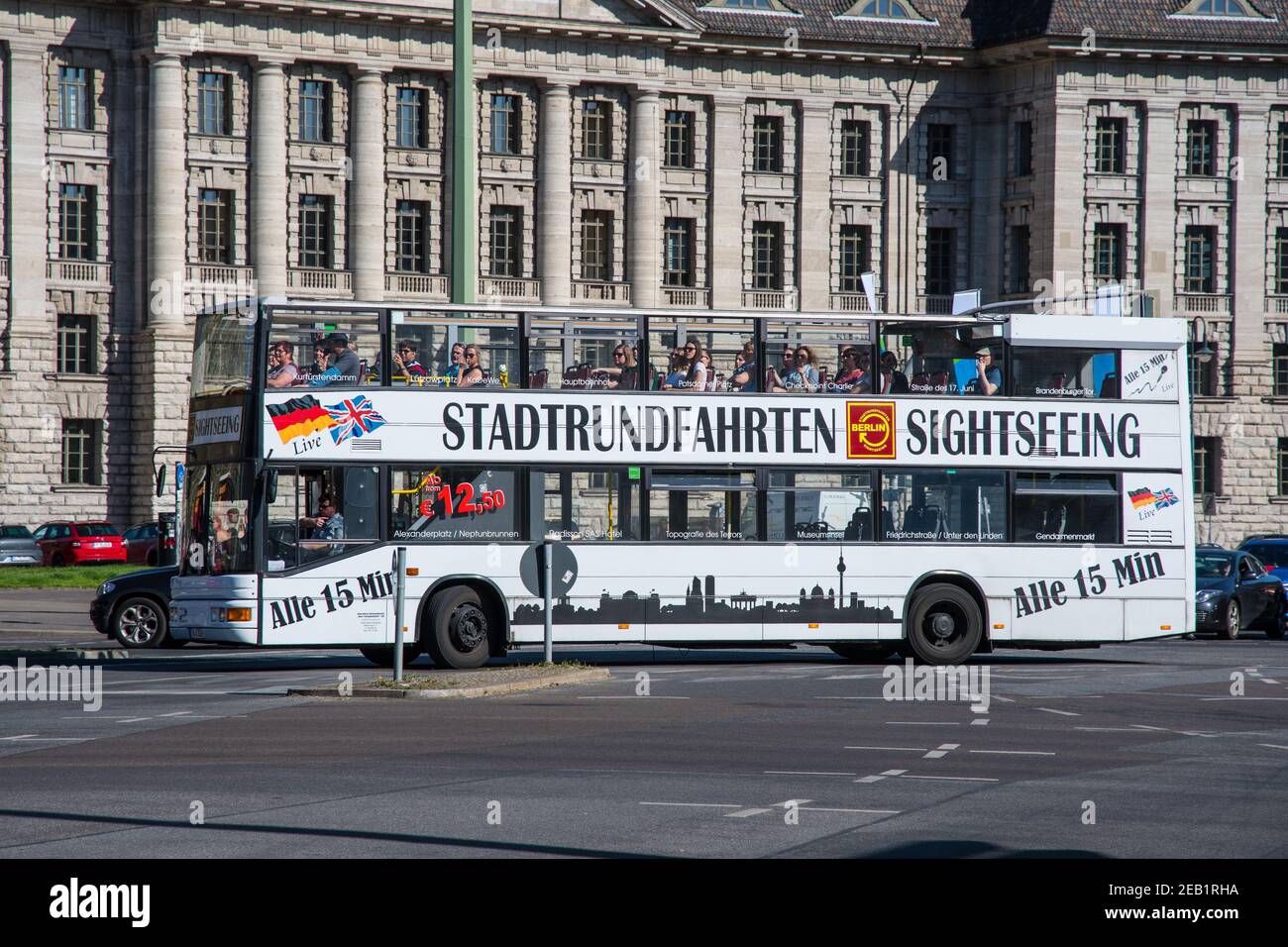 Berlin Germany - April 21. 2018: City Sightseeing Bus on the streets of ...