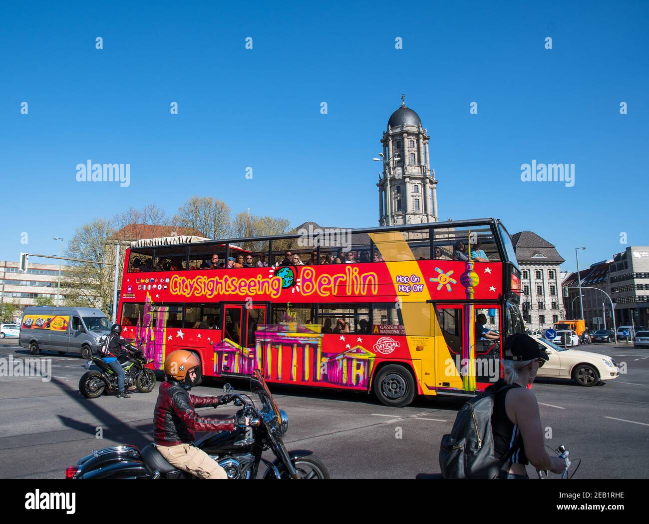 Berlin Germany - April 21. 2018: City Sightseeing Bus on the streets of ...