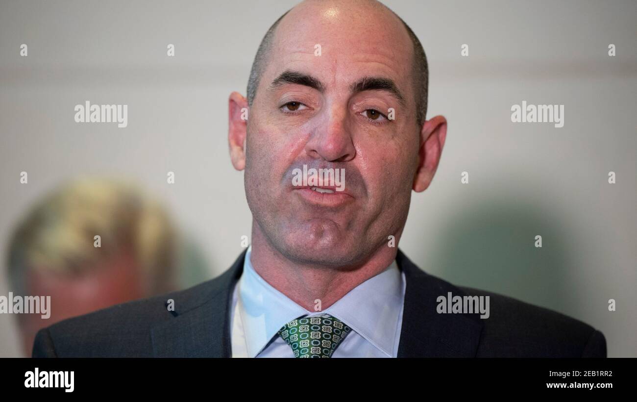 Howard Energy CEO Mike Howard speaks at a press conference after ...