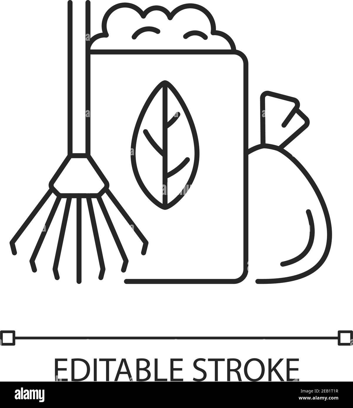 Yard waste collection linear icon Stock Vector Image & Art - Alamy