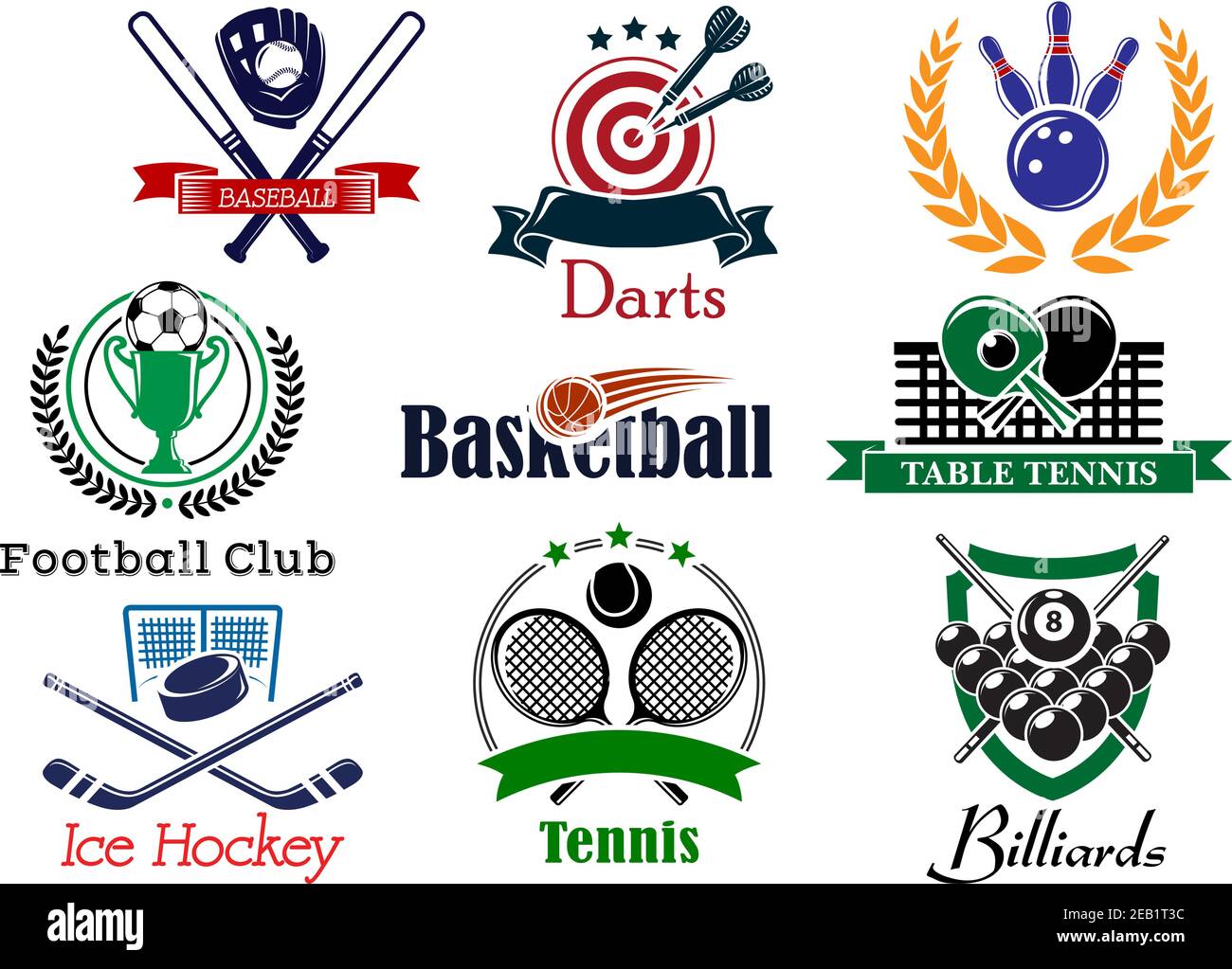 Competition sporting logo and emblems based on heraldic elements with ...