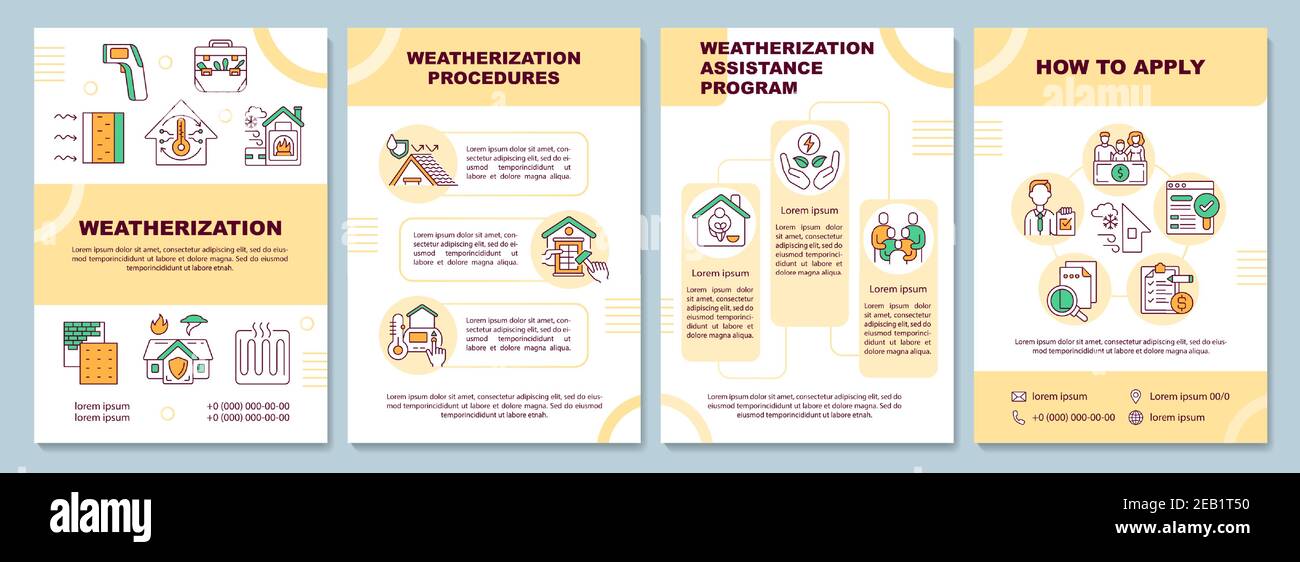 Weatherization brochure template Stock Vector Image & Art - Alamy