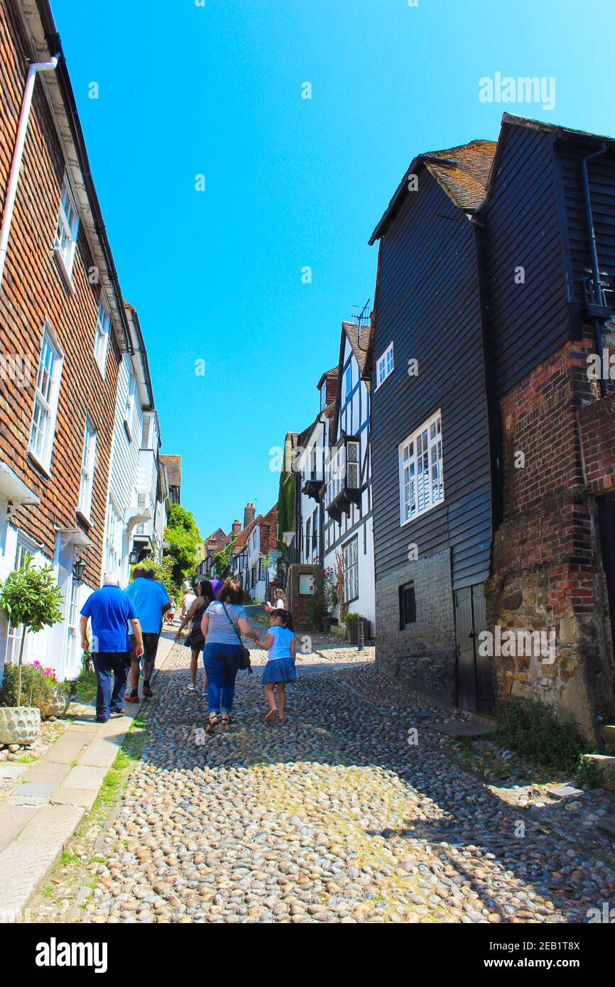 Rye is an English town near the coast in East Sussex. In the centre ...