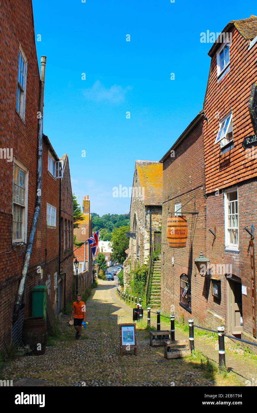 Rye is an English town near the coast in East Sussex. In the centre ...