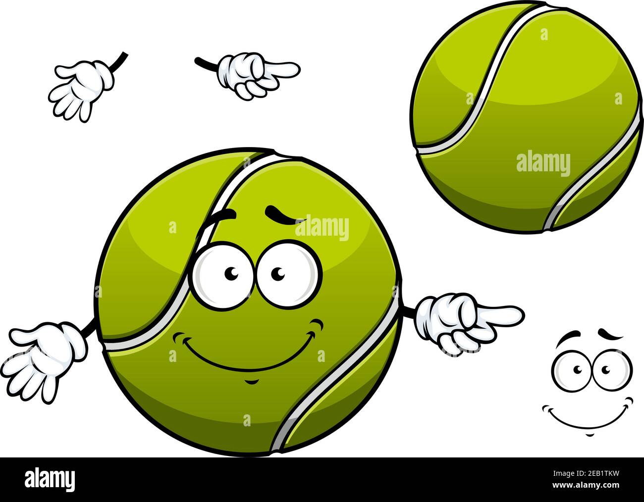 Cartoon Bouncing Tennis Ball