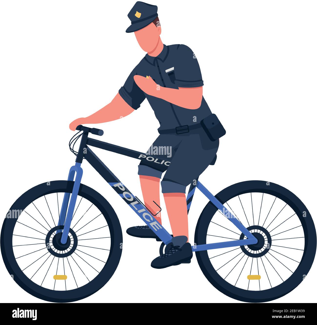 Police officer flat color vector faceless character Stock Vector Image ...