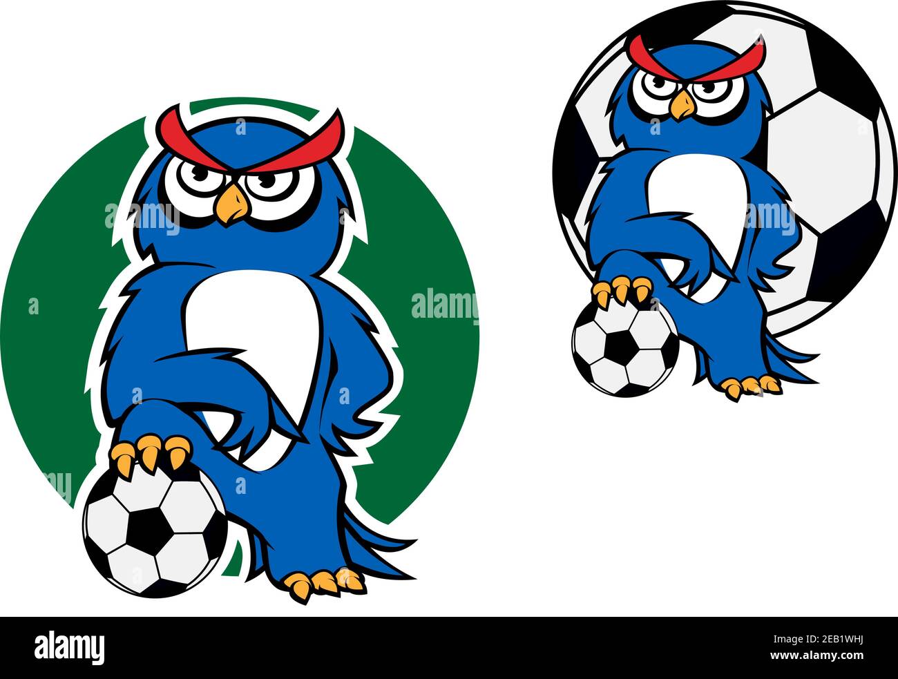 Owl on one leg Stock Vector Images - Alamy