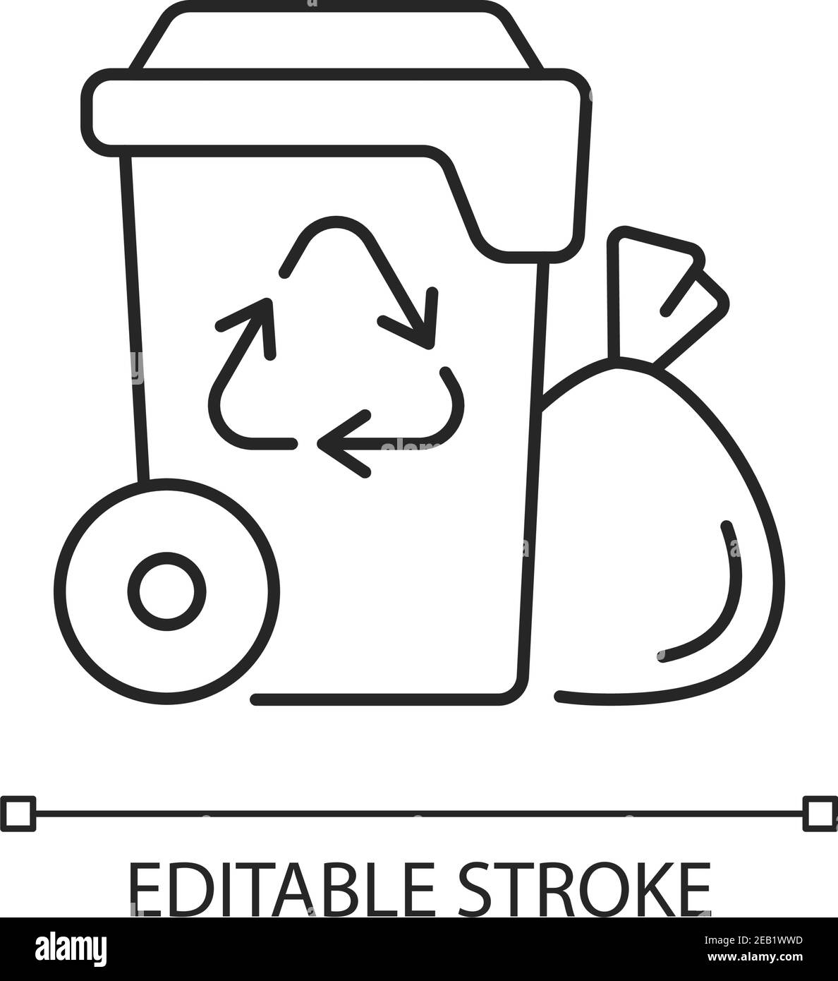 Residential waste collection linear icon Stock Vector Image & Art - Alamy