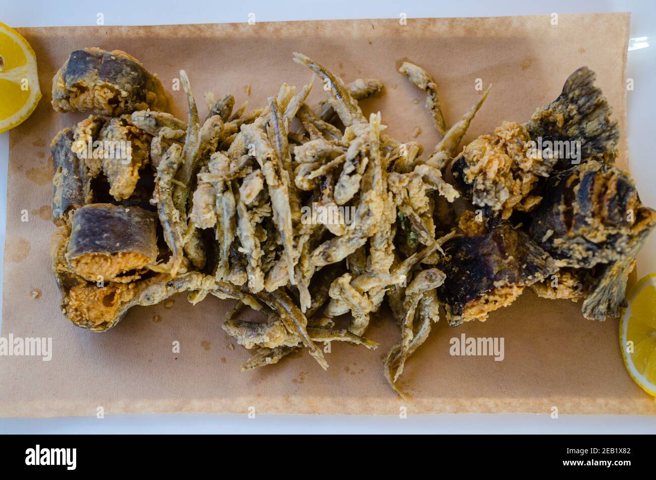 Battered deep fried river fish Stock Photo - Alamy