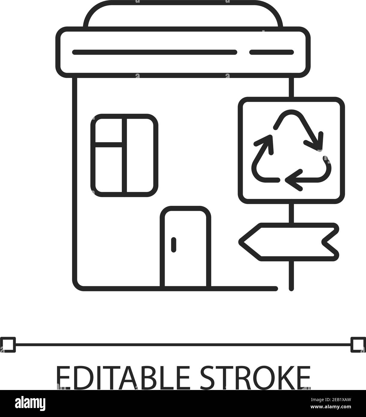 Recycling collection center linear icon Stock Vector Image & Art - Alamy