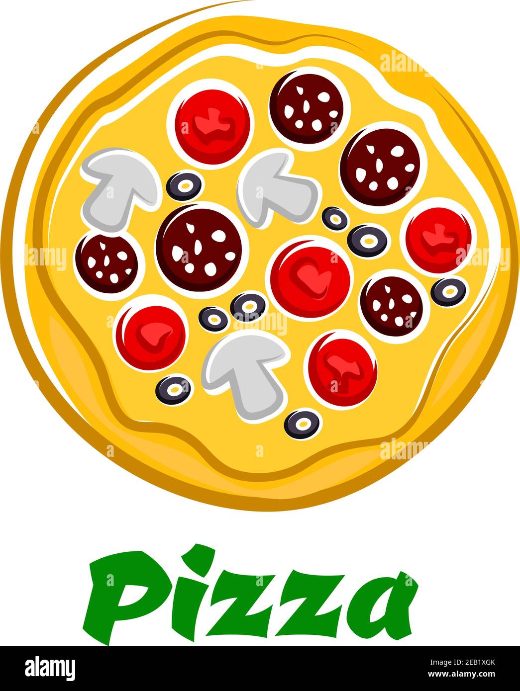 Top view delicious ham Stock Vector Images - Alamy