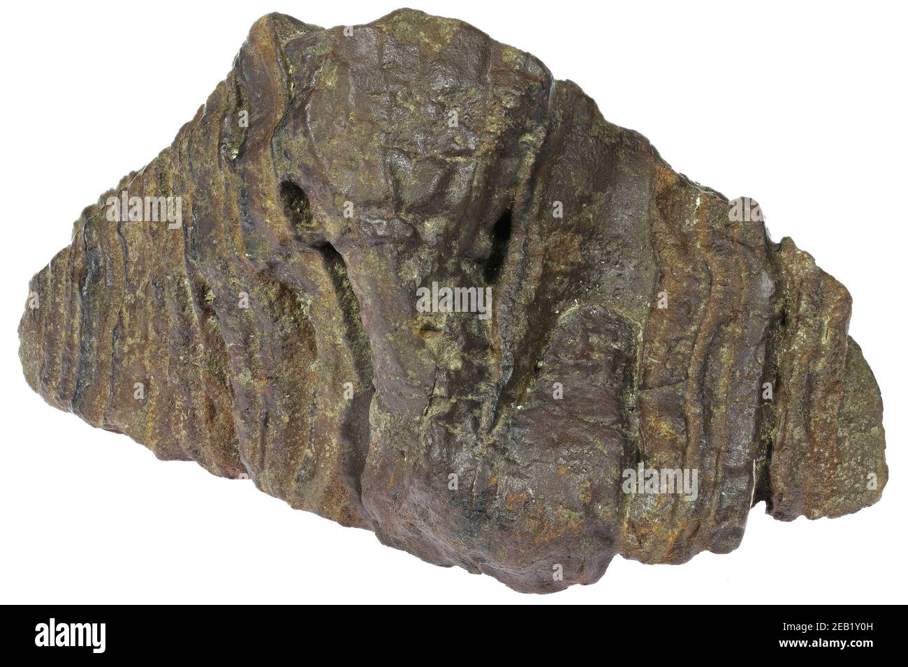 banded iron ore from desert area in northern Chad, Africa isolated on ...