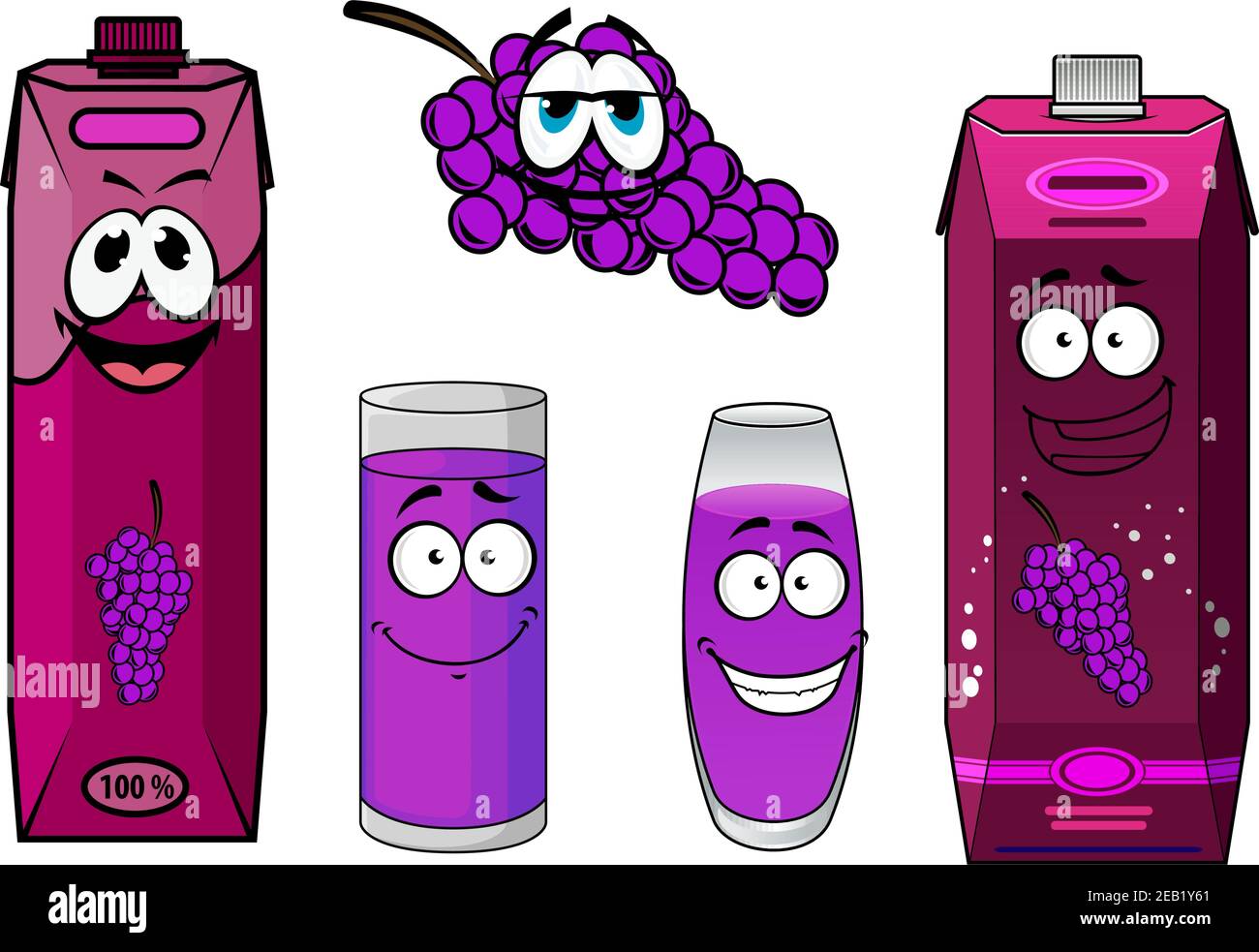 Cartoon Grape Juice