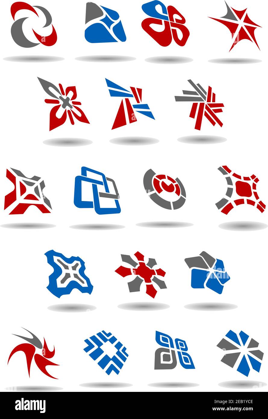 Abstract red and blue arcs Stock Vector Images - Alamy