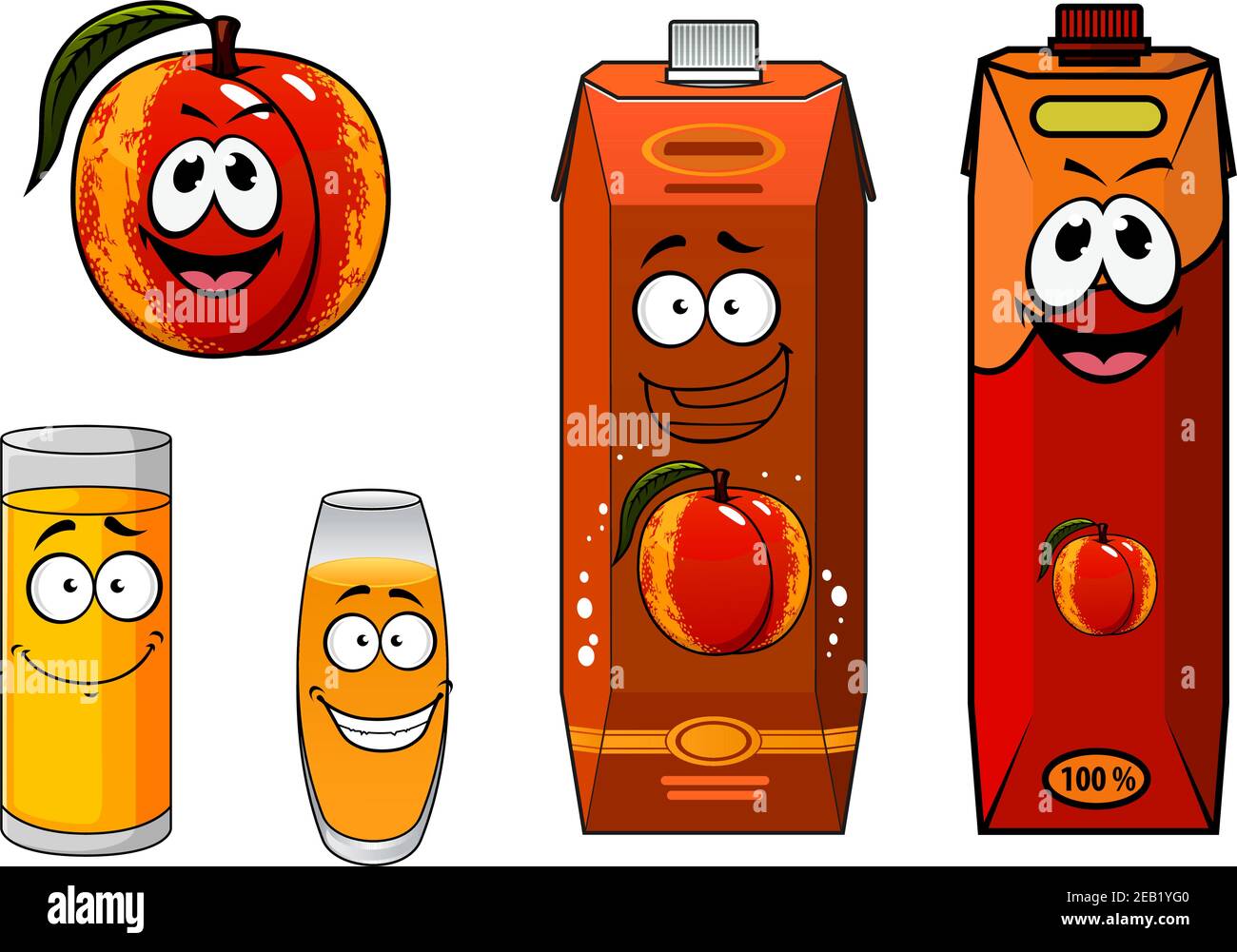 Apricot fruit juice characters hi-res stock photography and images - Alamy