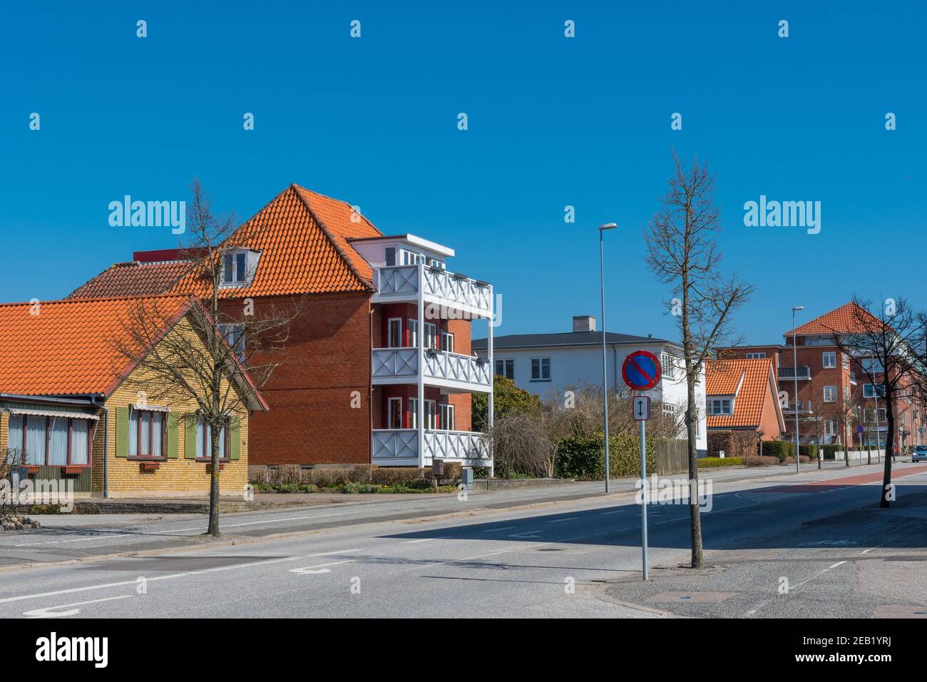 Town street of Ringsted in Denmark Stock Photo - Alamy