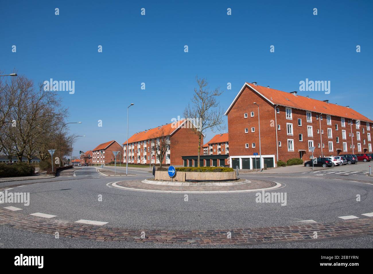 Town street of Ringsted in Denmark Stock Photo - Alamy