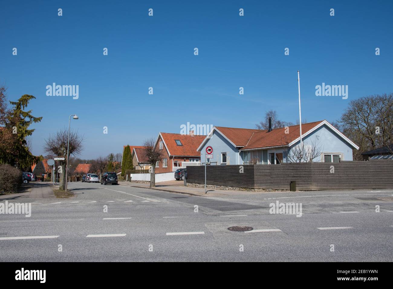 Town street of Ringsted in Denmark Stock Photo - Alamy