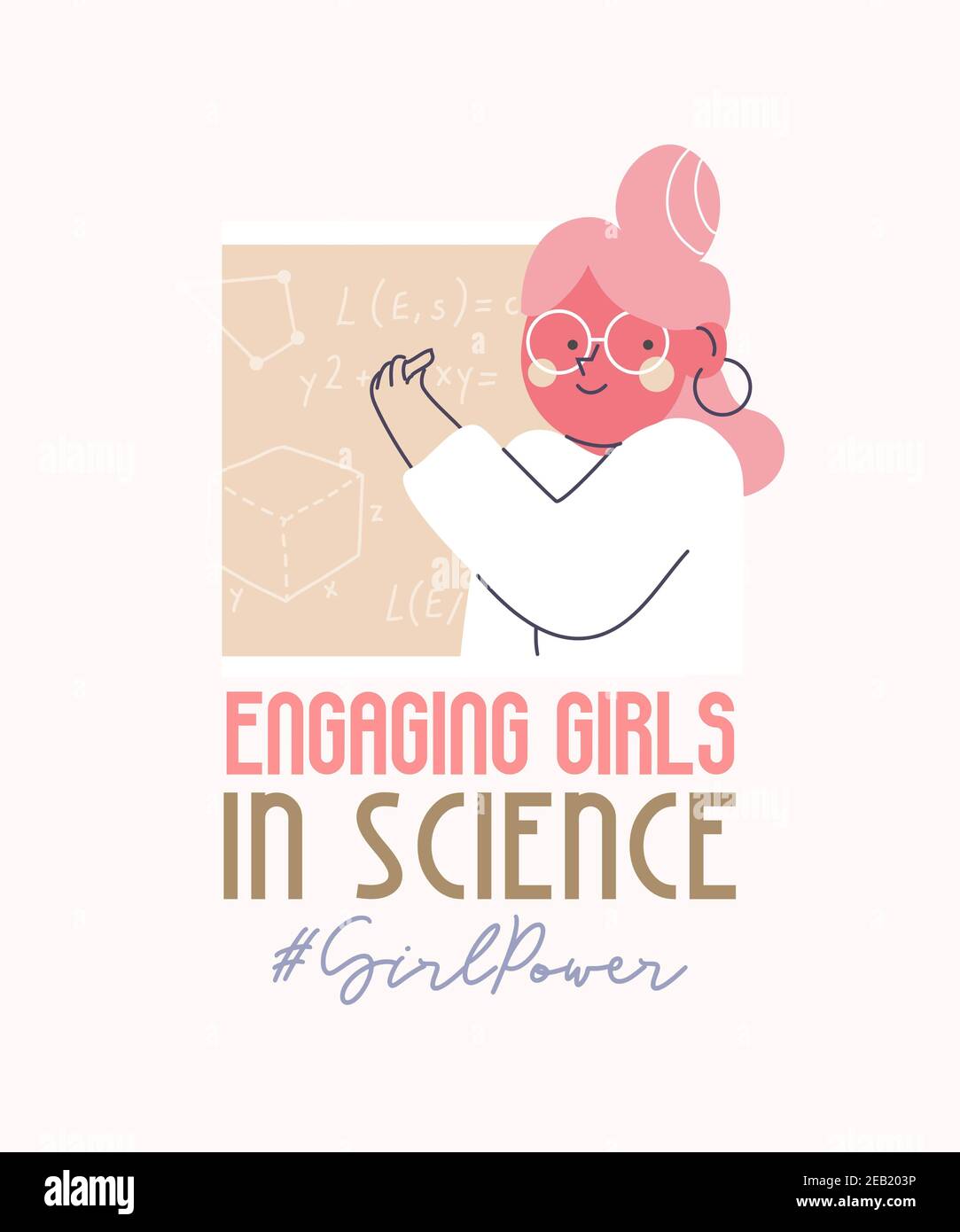Illustrated T-Shirt Design Featuring A Scientist Stock Photo - Alamy