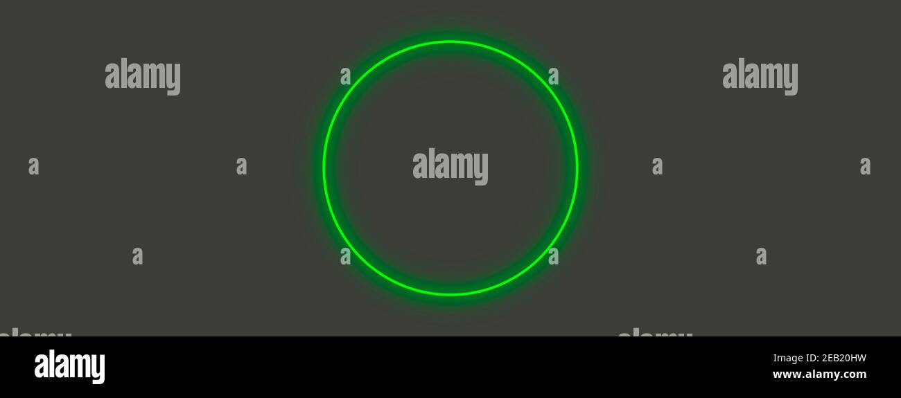 Abstract green circle glowing neon light background Stock Photo - Alamy