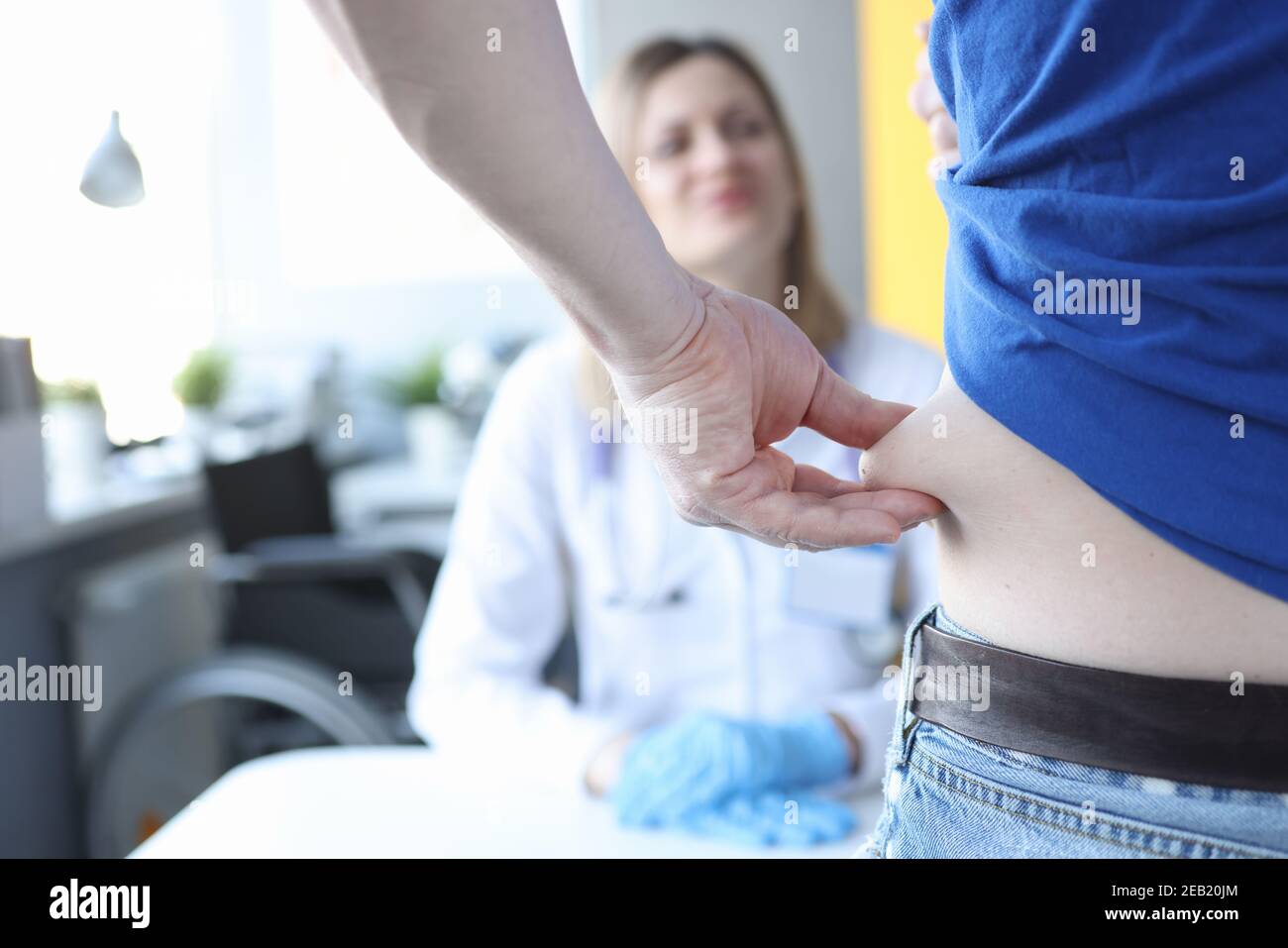 Fat Man At The Doctor High Resolution Stock Photography and Images - Alamy