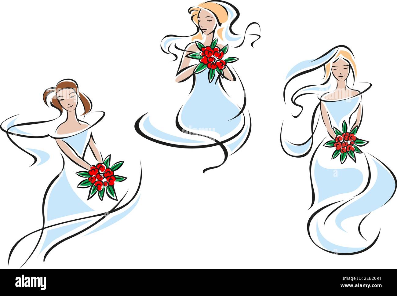Girls in pretty dresses Stock Vector Images - Alamy
