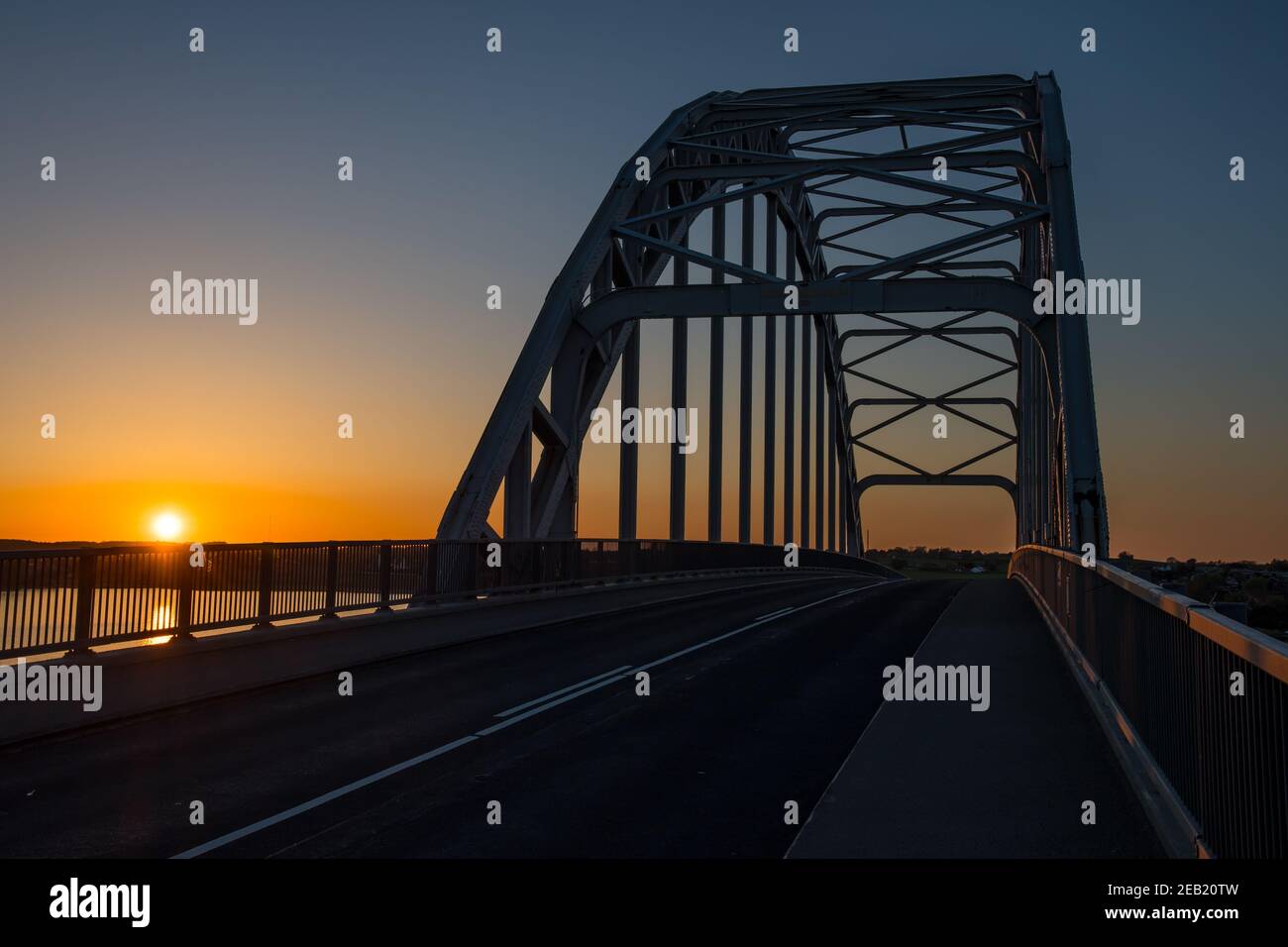 Queen Alexandrines Bridge in Denmark in the sunset Stock Photo - Alamy