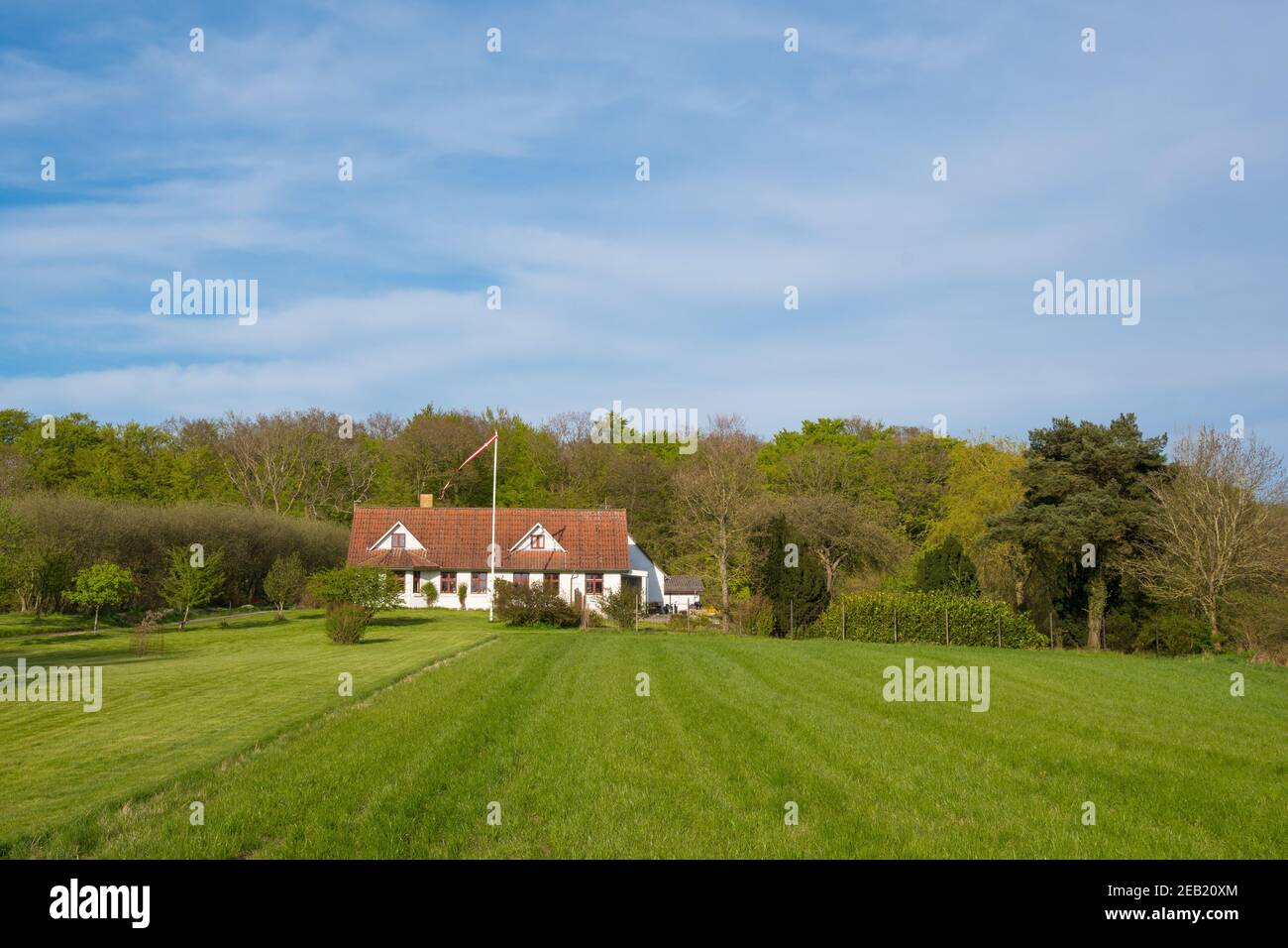 An old farmhouse on the Danish countryside during summer Stock Photo ...