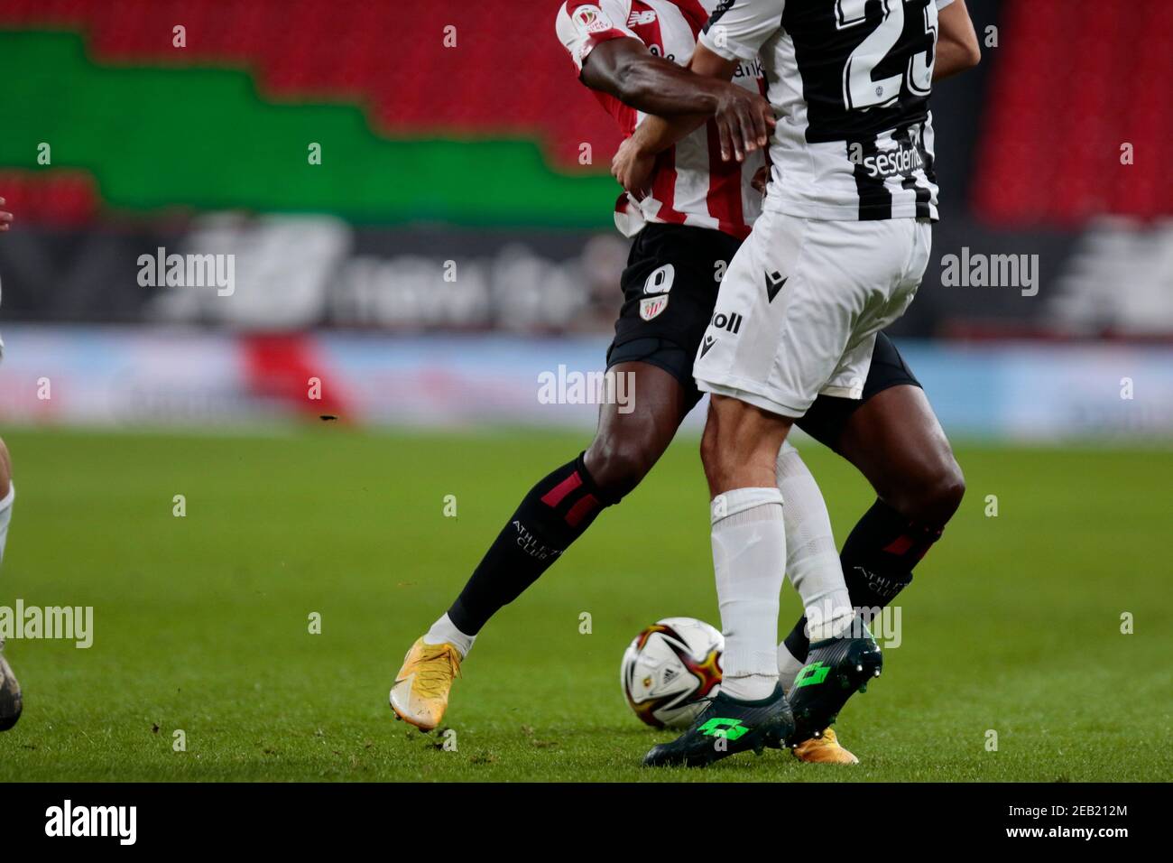 Bilbao, Basque Country, Spain. 11th Feb, 2021. Players fight for the ...